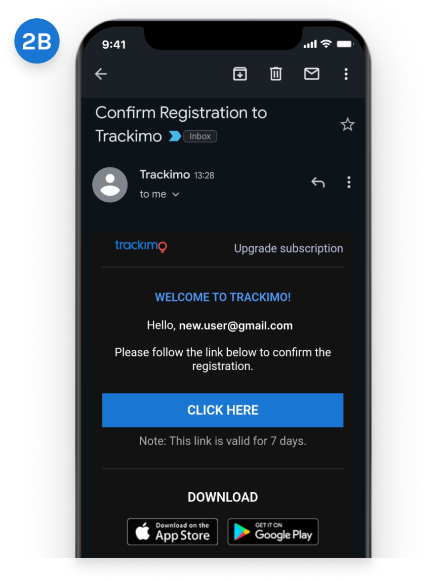 Create Account - Trackimo